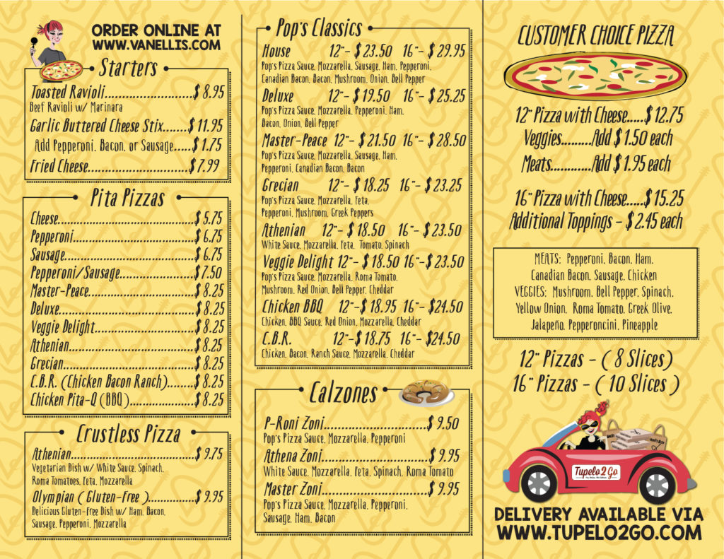 Our Menu - Vanelli's Bistro